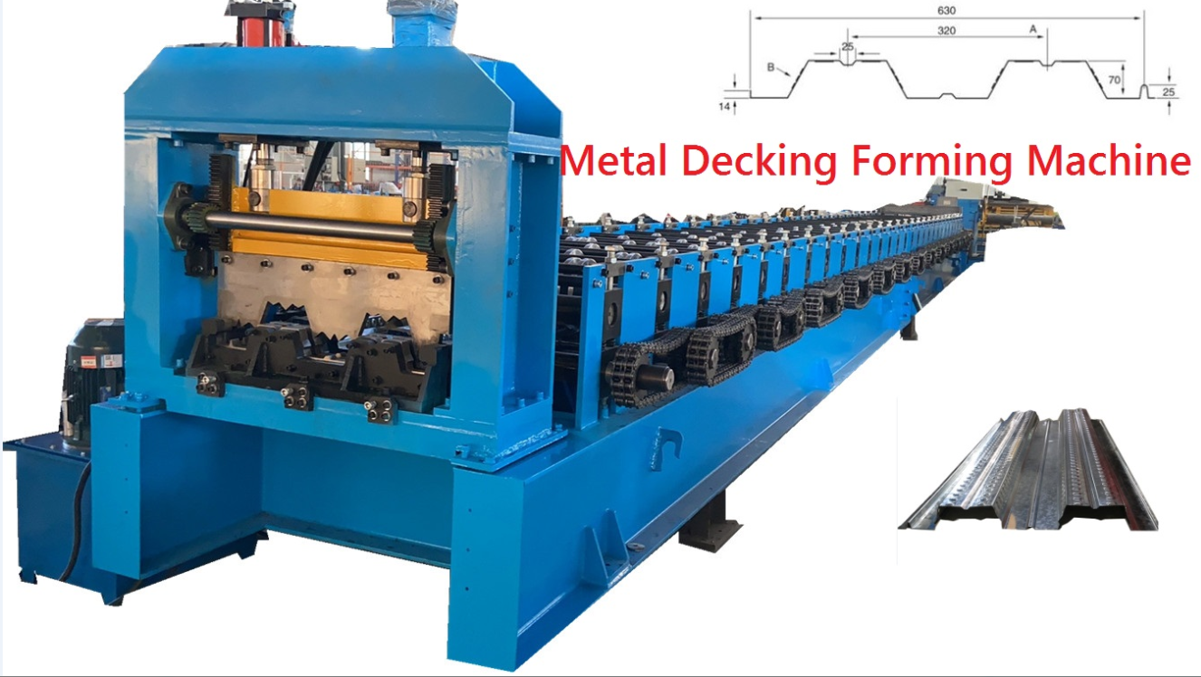 Máquina de rolamento do decking do metal