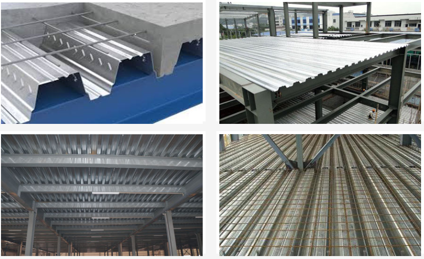 Aplicação do uso do decking do metal