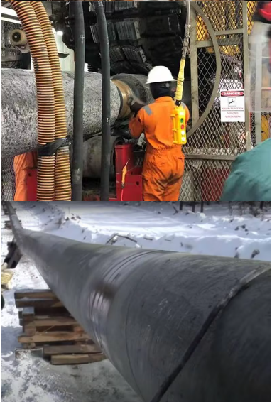 Pipeline reinforced mesh in industrial application