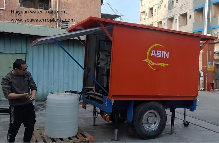 Mobile Reverse Osmosis System Filtration Trailer Mobile Water Filtration Unit Mobile Water Filtration System
