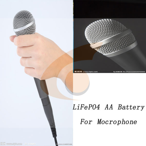 Batteria di LiFePO4 aa per il microfono