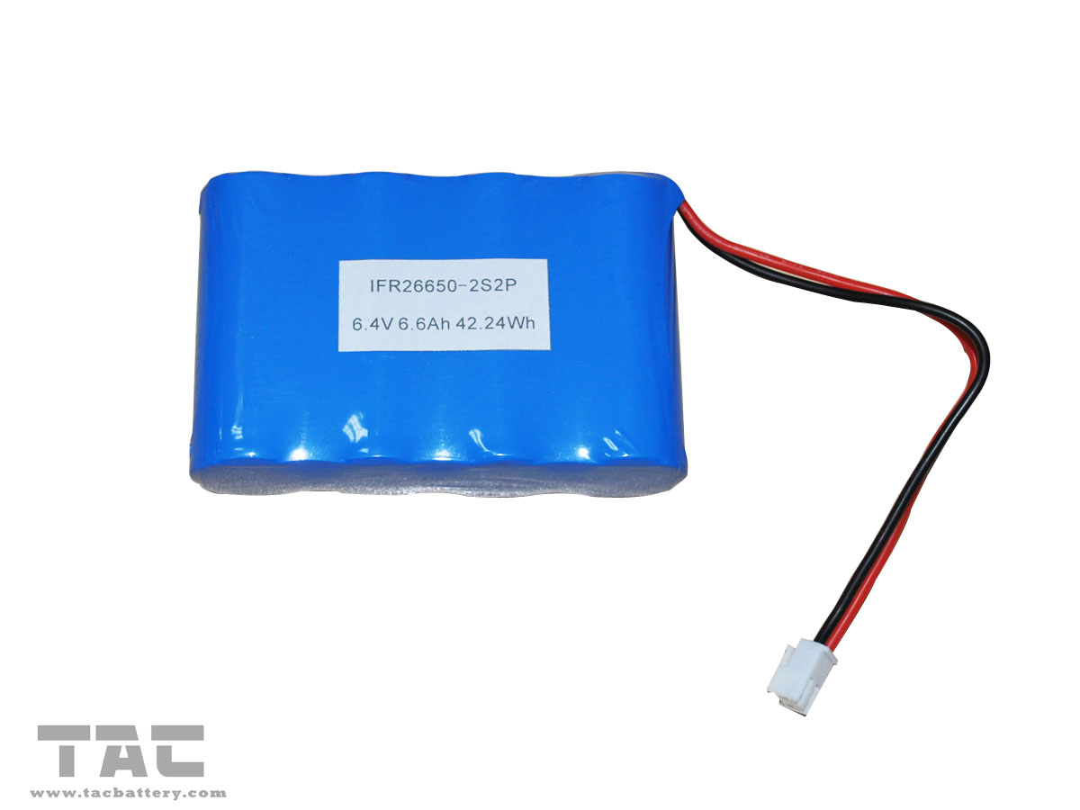 Pacchetto della batteria della batteria solare 6.6Ah 6.4V LiFePO4 per il prodotto solare