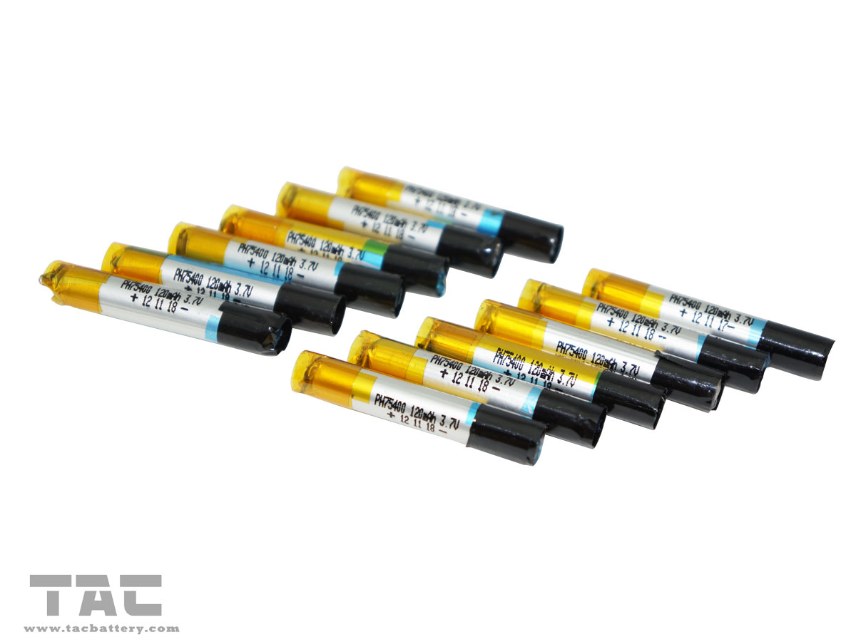 Mini batterie électronique de cigarettes de 3.7V LIR75400/130mAh pour la cigarette d'E