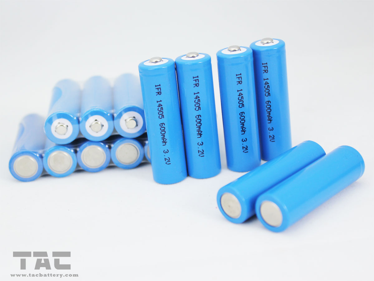 Batteria della batteria solare IFR14500/AA 3.2V 600mAh LiFePO4 per luce solare