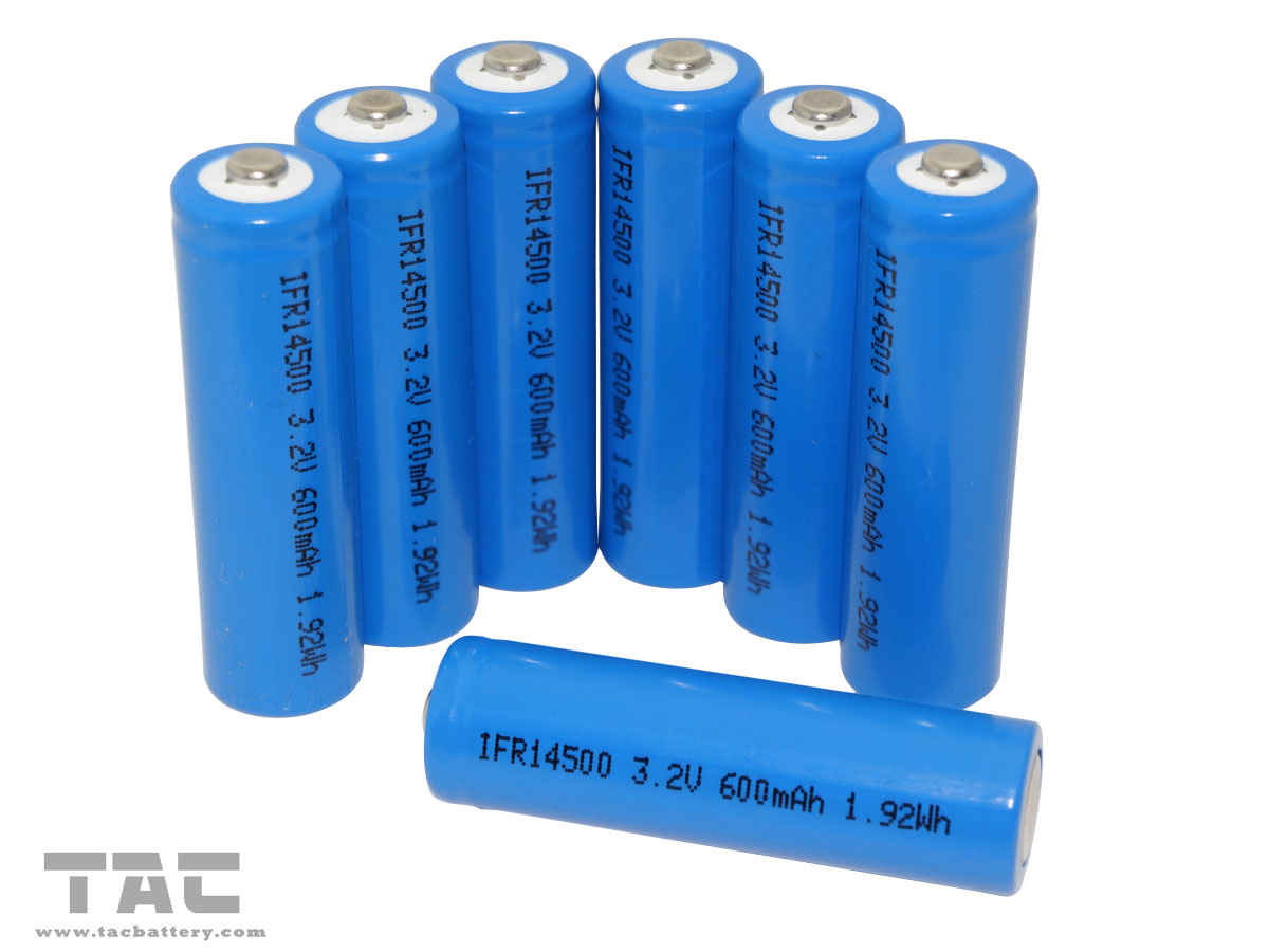 Batteria della batteria solare IFR14500/AA 3.2V 600mAh LiFePO4 per luce solare