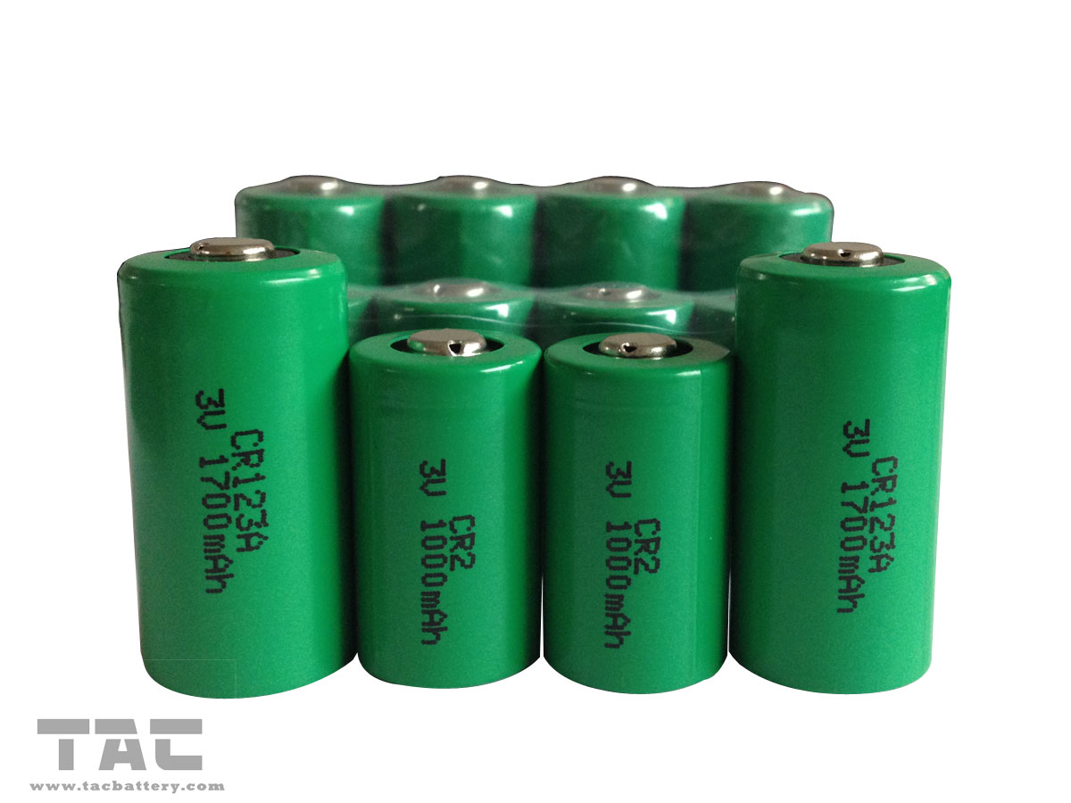 Bateria do Li-manganês do de alta capacidade 3.0V CR123A 1700mAh