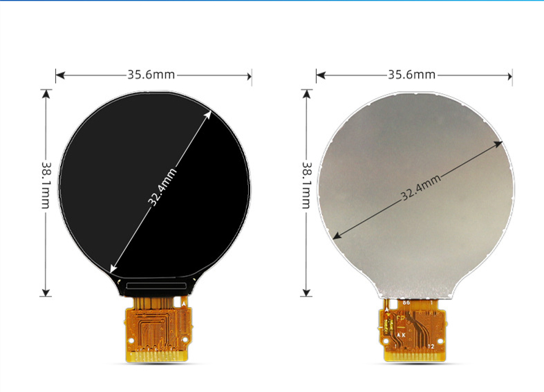 1.28 inch TFT LCD display close-up