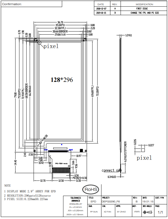 2.9 Inch Epaper Display Module Overview