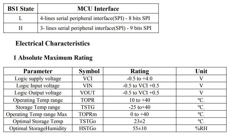 Epaper Display Technical Specifications Diagram