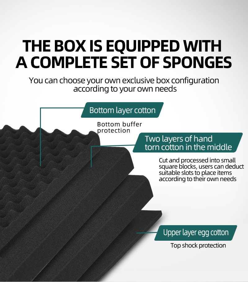 Close-up view of the Portable Handheld Hard Case Tool Box with ergonomic handle