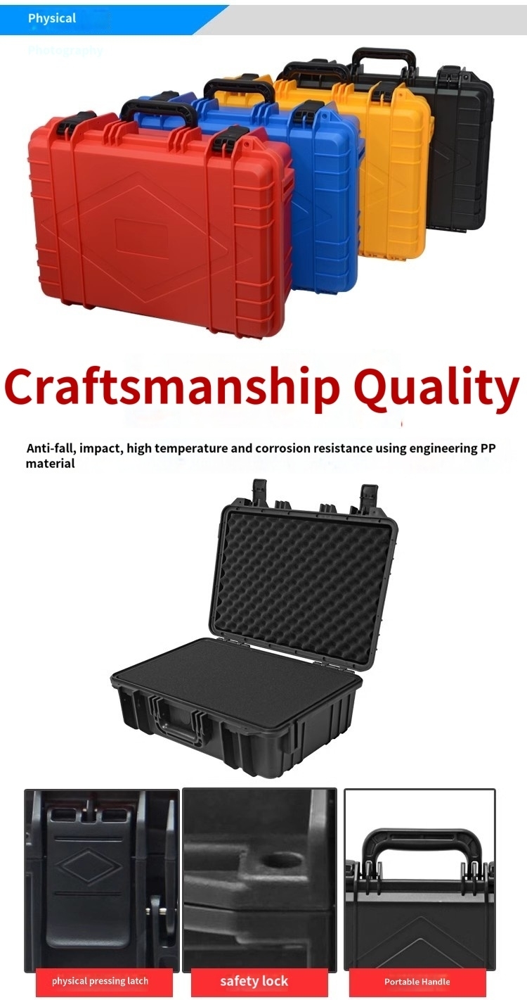 Customizable travel tool box showing impact-proof exterior and interior organization