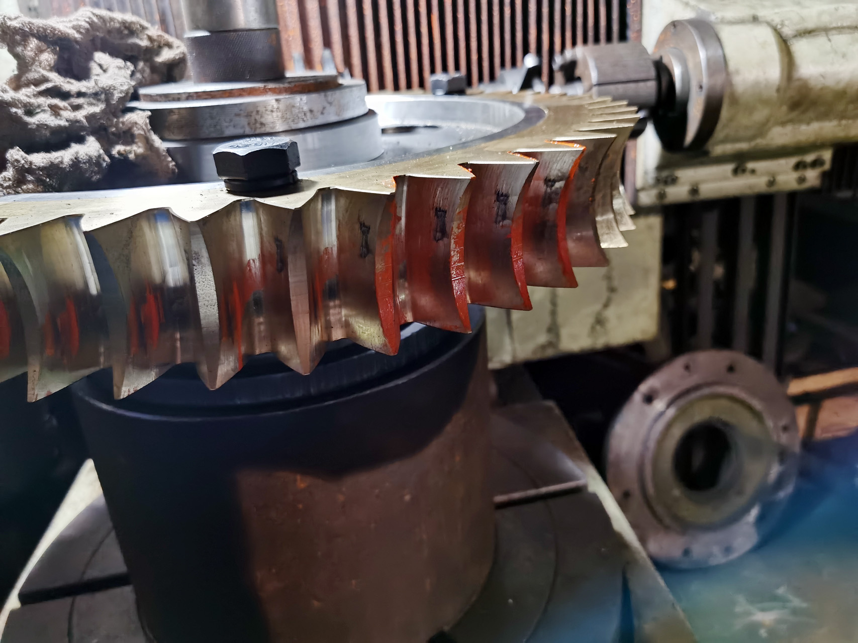 ZA Type Nodular Cast Iron Worm Wheel And Worm Shaft 1.5 Module 0