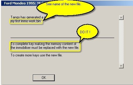 sparen Sie neue Daten und writte es in das immobiliser