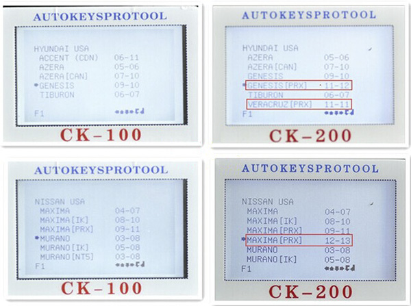 CK200 comparan a CK100 3