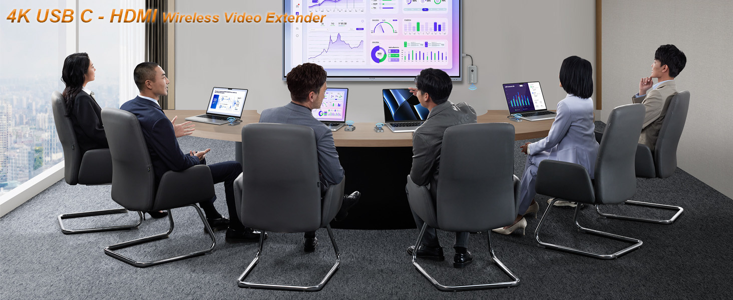 4K USB-C to HDMI Wireless Video Extender