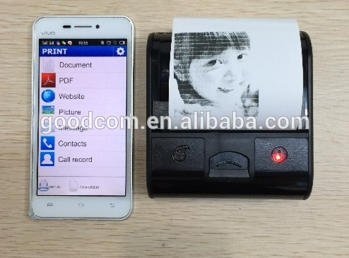 Bluetooth 著人間の特徴をもつ Smartphone 及びタブレットを人間の特徴をもつ移動式レシート プリンター MTP80B 使用