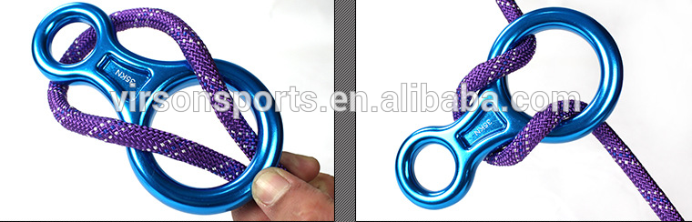 Forged aluminum climbing descender.climbing carabiner