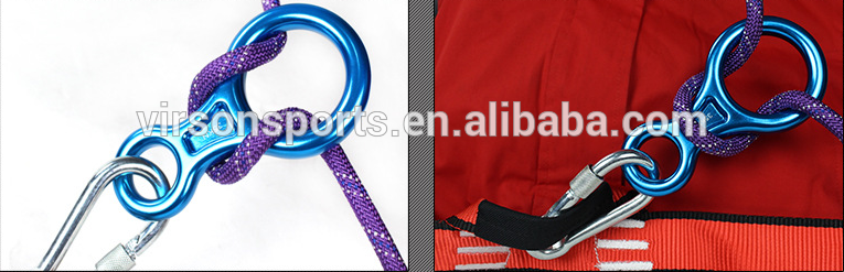 Forged aluminum climbing descender.climbing carabiner