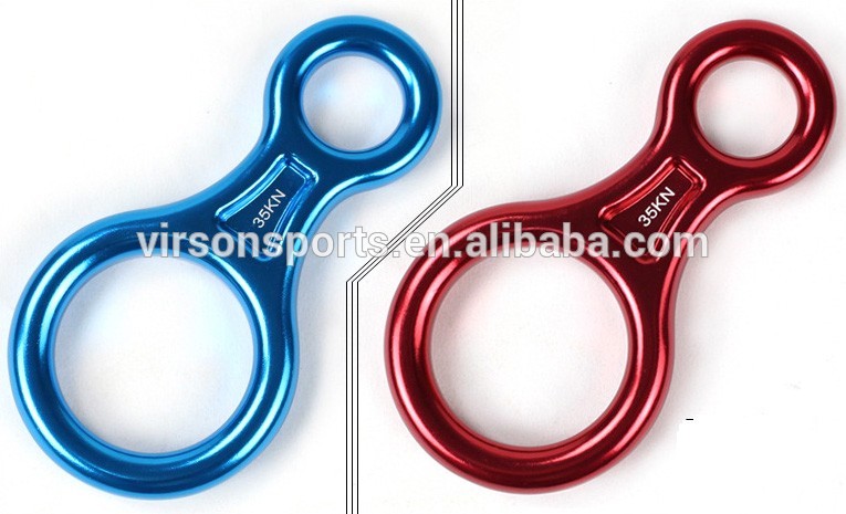 Forged aluminum climbing descender.climbing carabiner