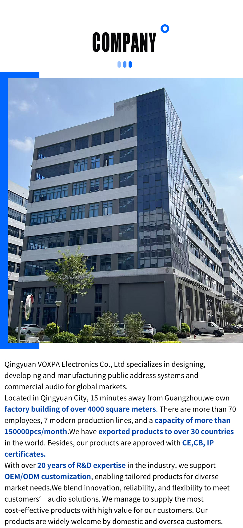 MP3 300W IP Amplifier connectivity options