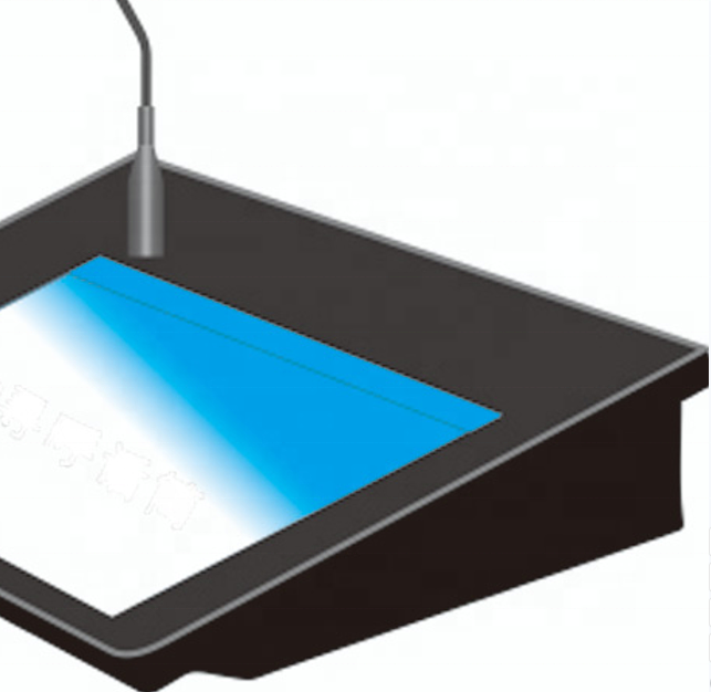 Desktop IP Microphone touch screen interface