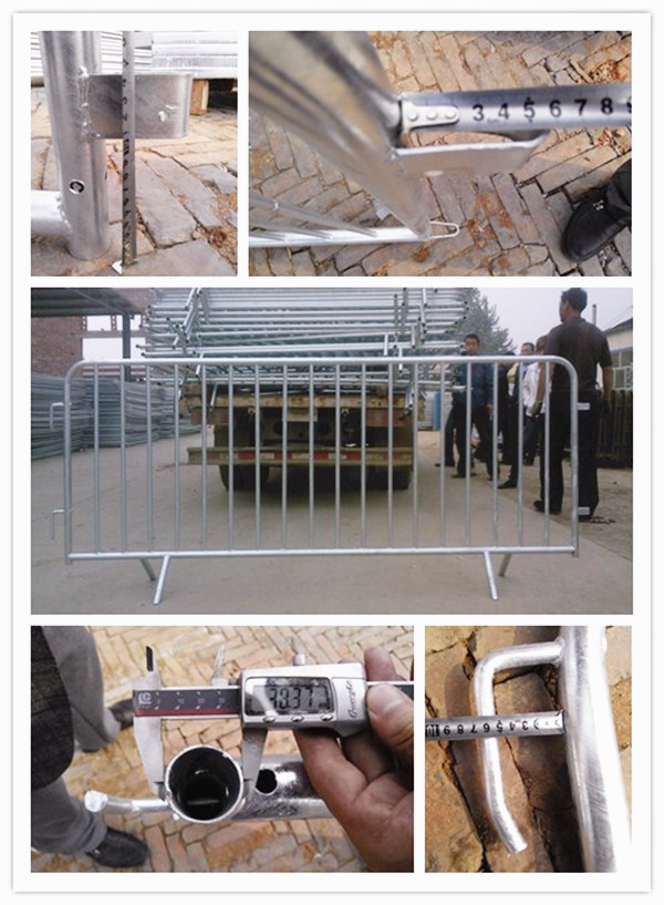 aangepaste de controlebarrière van de metaalmenigte, draagbare barricades, voetbarrières