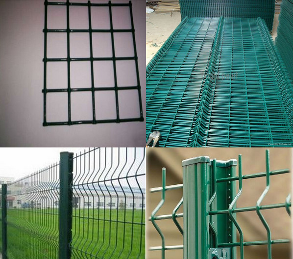 der fechtende 3d Maschendraht, PVC beschichtete geschweißte Zaunplatte