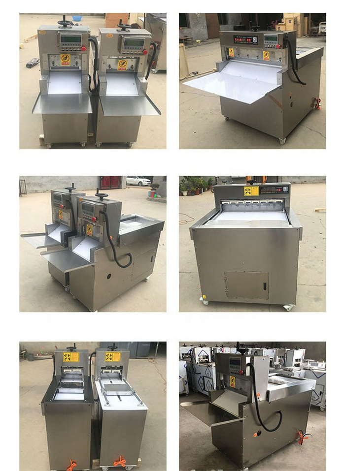 Les poissons complètement automatiques commerciaux de poulet de trancheuse de viande étoffent la machine congelée industrielle de transformation de la viande de trancheuse de viande
