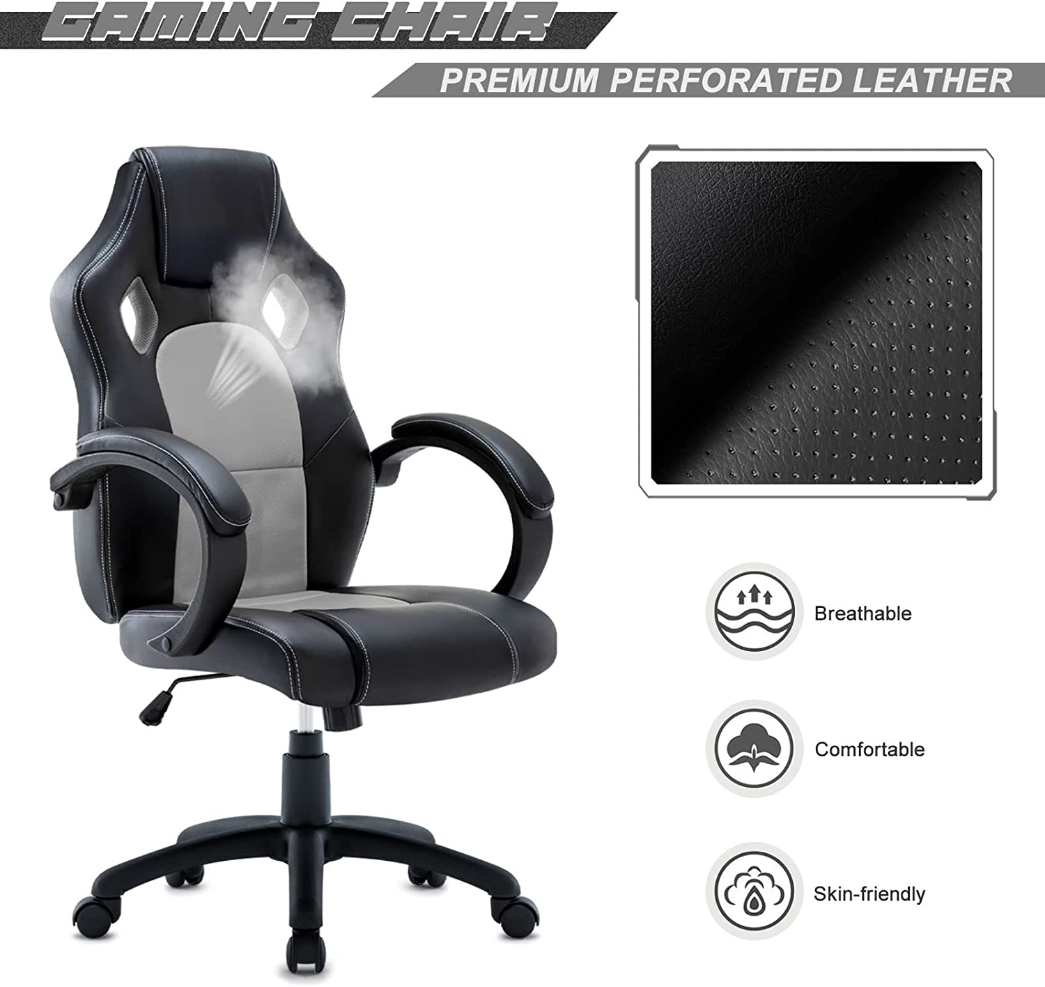 Wholesale popular design comfortable red racing office chair with wheels