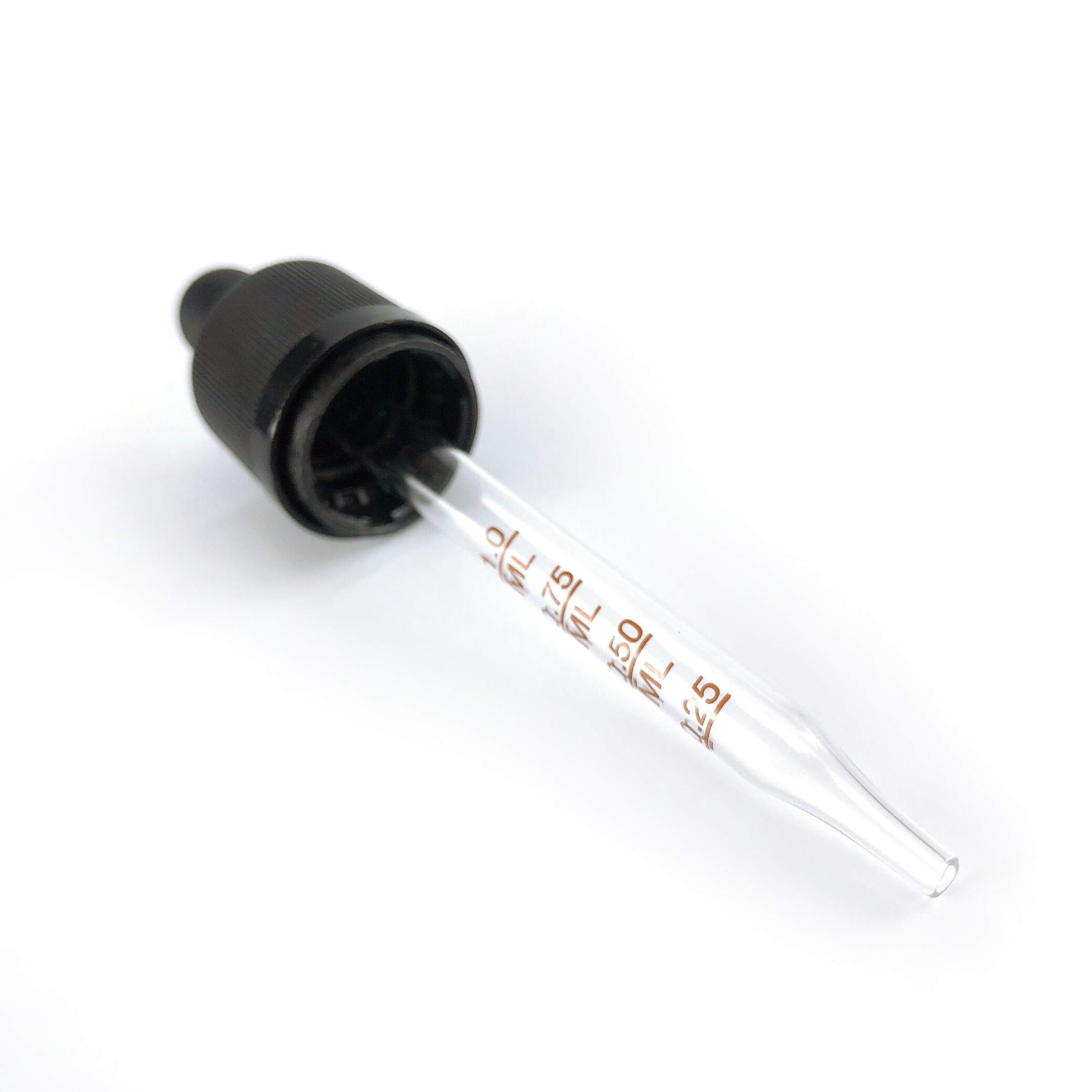 logo 18 410 fait sur commande et ampoule en verre de mesure du compte-gouttes DIN/NBR de fermeture en plastique de degrés